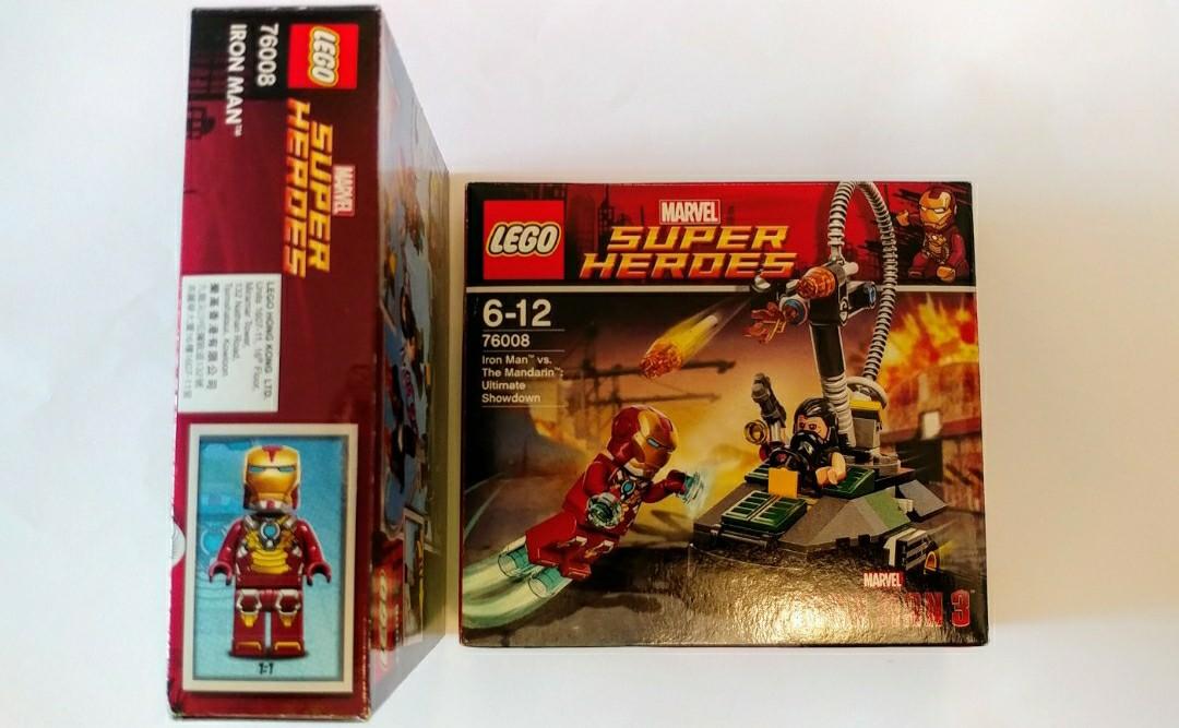 全新未開盒 Lego 76008 Iron Man vs. The Mandarin Super Heroes 系列, 興趣及遊戲, 玩具 ...