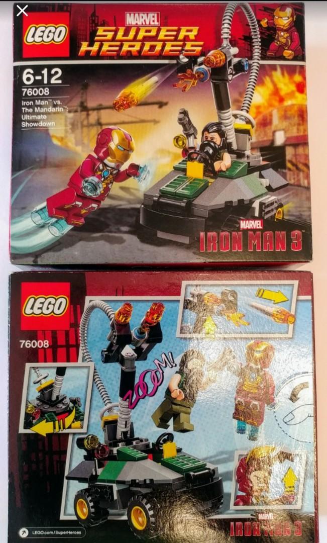 全新未開盒 Lego 76008 Iron Man vs. The Mandarin Super Heroes 系列, 興趣及遊戲, 玩具 ...
