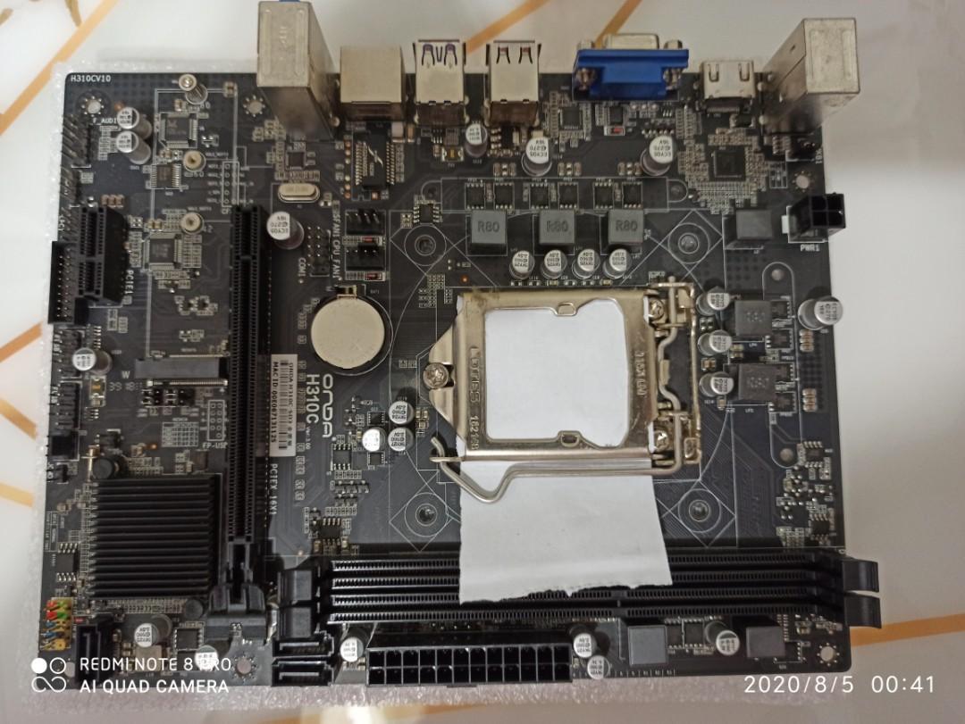 二手 ONDA H310C-SD3 H310 DDR3 USB3 M.2 LGA1151 MATX MB, 電腦＆科技, 桌上電腦 ...
