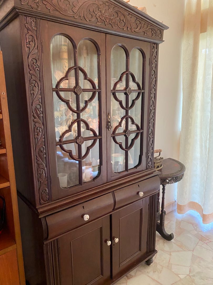 Antique Peranakan Display Cabinet, Furniture & Home Living, Home Decor ...