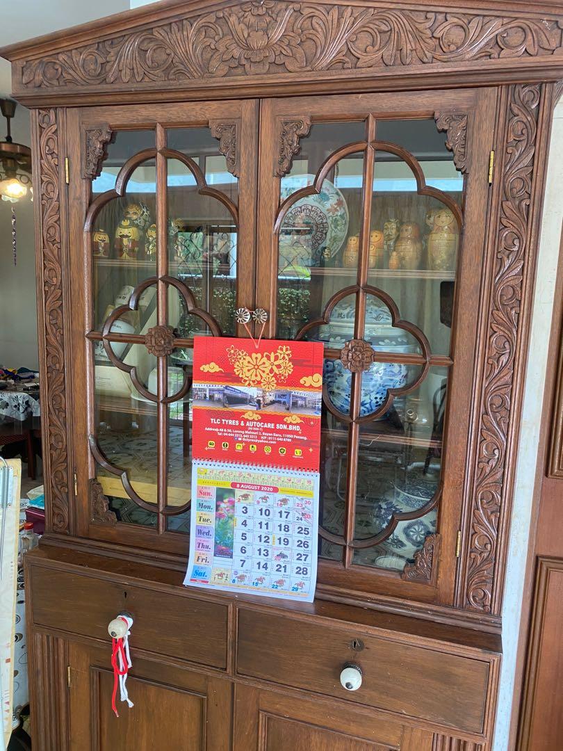 Antique Peranakan Display Cabinet, Furniture & Home Living, Home Decor ...
