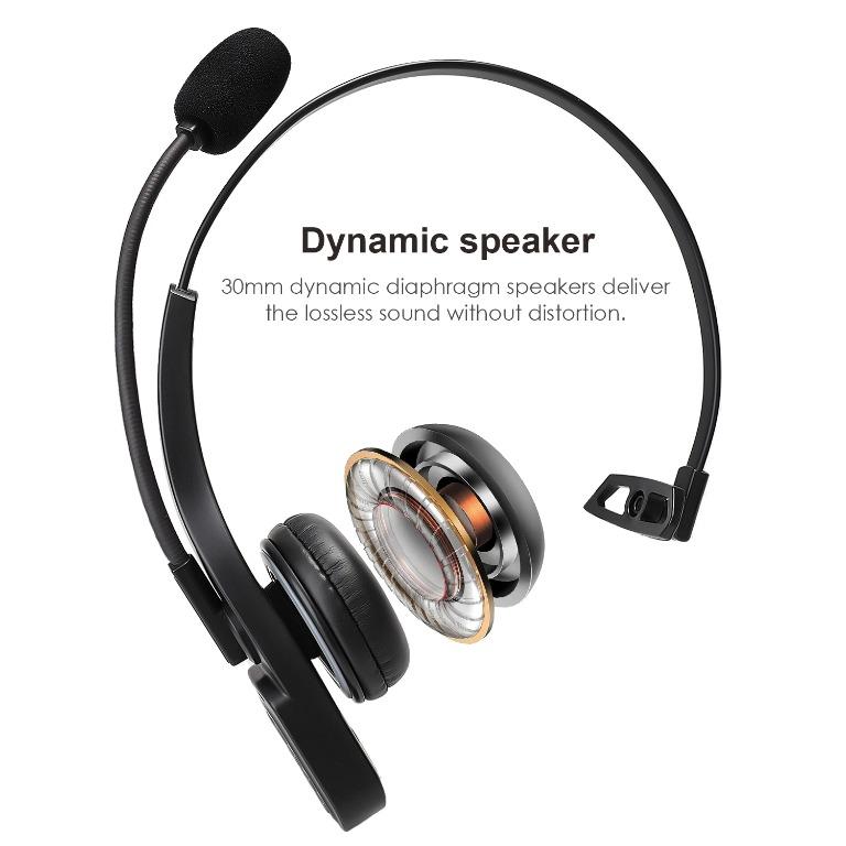 AUSDOM BW01 Bluetooth 5.0 Phone Headset, Business Headset with Noise ...