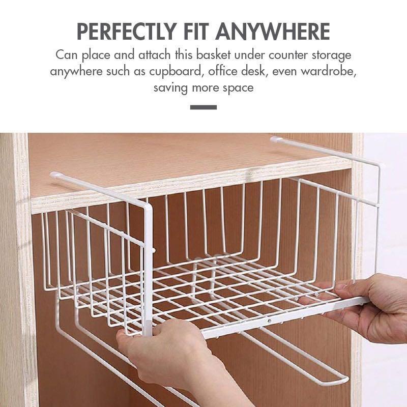 BRAND NEW: Overhead Shelf Hanging Basket - Black Colour, Furniture ...