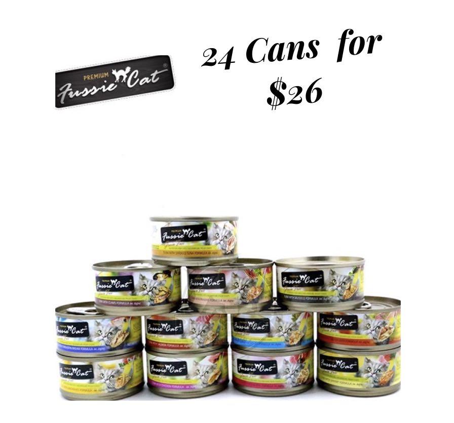 [Bundle of 24 Cans] 80 g Fussie Cat Black Label (Tuna Series), Pet ...