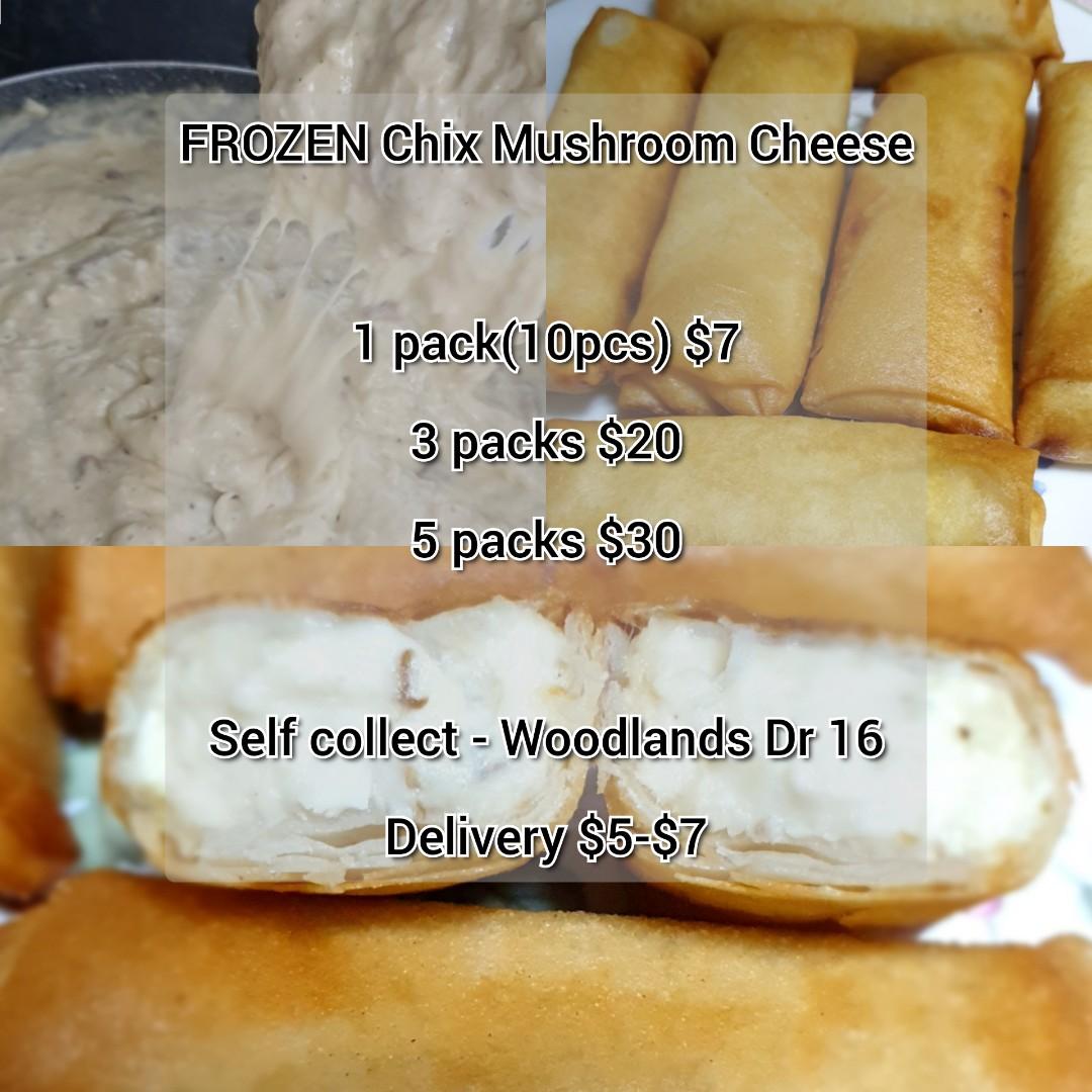 HALAL Chicken Mushroom Cheese Popiah Springroll, Food & Drinks ...