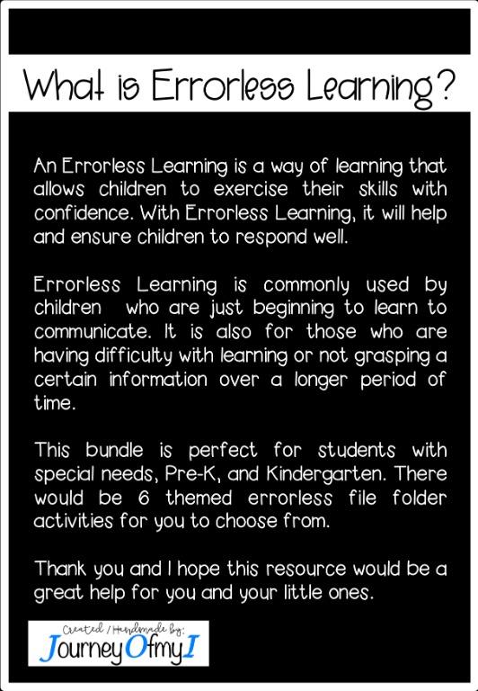 Errorless File Folder - Bundle Set, Hobbies & Toys, Books & Magazines ...