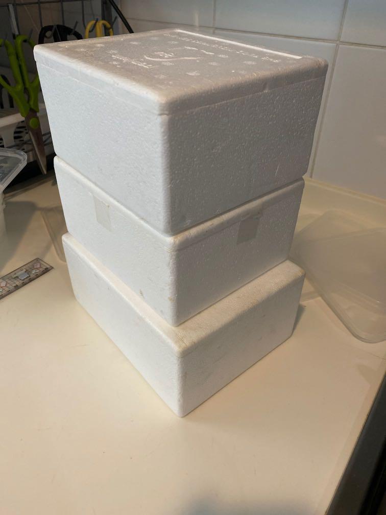 Ice box, cool box, styrofoam box, ice cream box, Furniture & Home ...