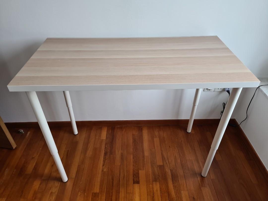 IKEA Linmon desk with adjustable legs, Furniture & Home Living ...
