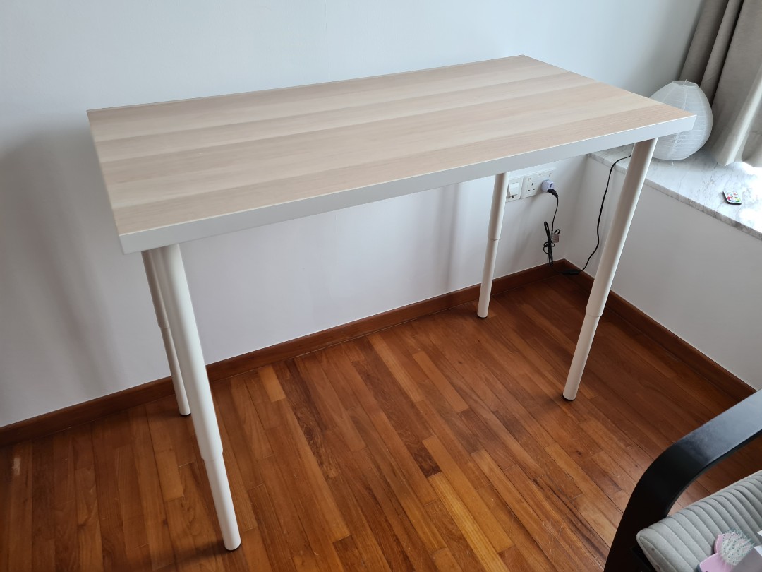 IKEA Linmon desk with adjustable legs, Furniture & Home Living ...