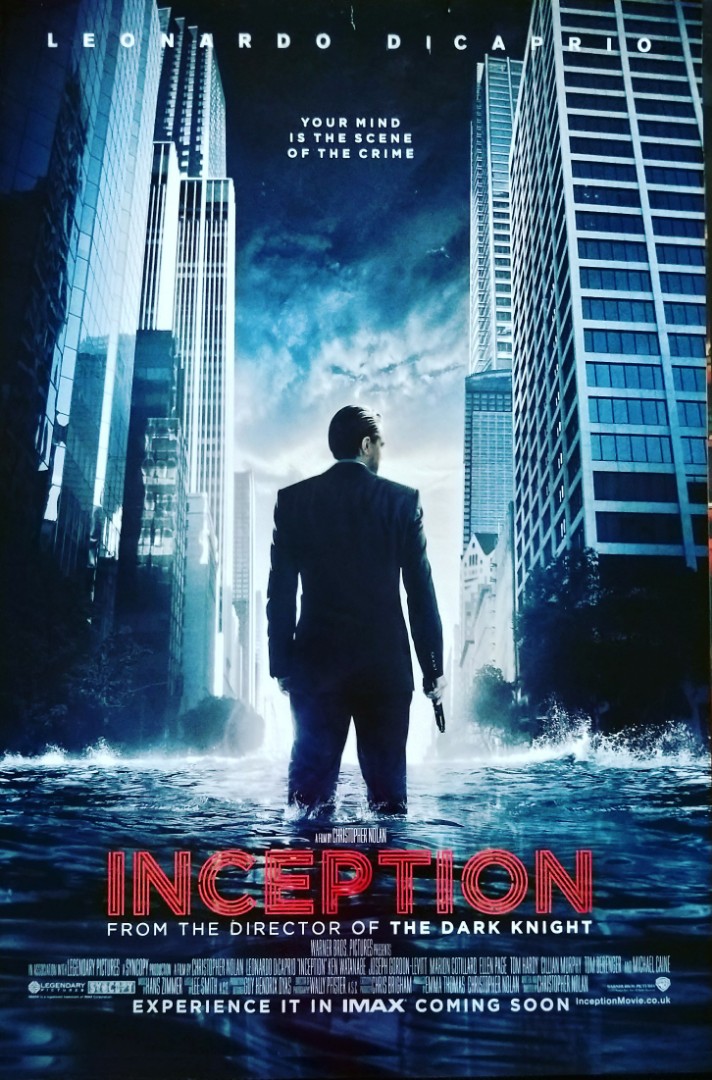 Inception Original Double-Sided Movie Poster, Furniture & Home Living ...