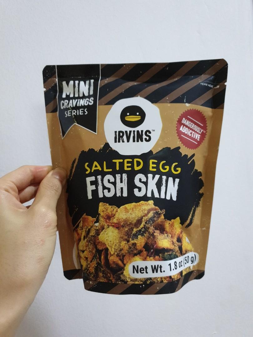 Irvin's Salted Egg Fish Skin, Food & Drinks, Packaged & Instant Food on ...