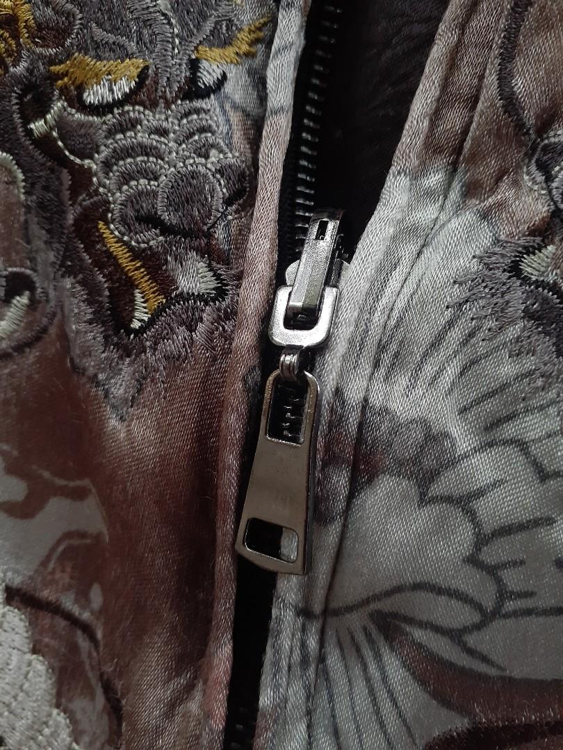 ZARA **LIMITED EDITION** ORIENTAL TIGER DRAGON EMBROIDERED REVERSIBLE ...