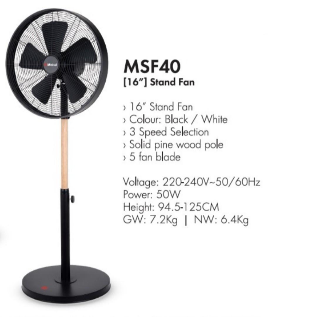 Mistral Retro Stand Fan 16" (MSF40), Furniture & Home Living, Lighting ...