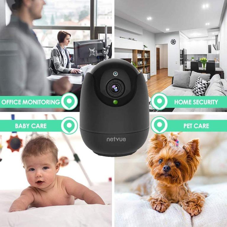 Netvue Orb Cam 1080P FHD Pet Camera with Phone App, Pan/Tilt/ Zoom ...