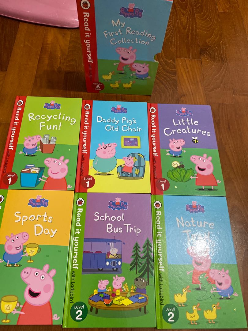 6 Peppa Pig book set + 1 magnetic Big book, Hobbies & Toys, Books ...