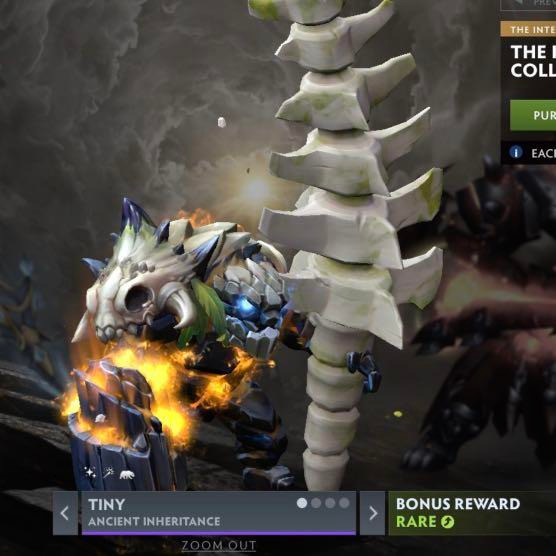 RARE Tiny Ancient Inheritence - DOTA 2 TI 2020 Collector's Cache Set ...
