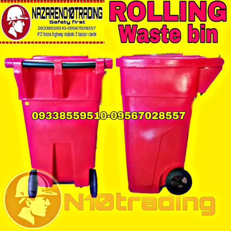 rolling bin trash bin, Furniture & Home Living, Gardening, Gardening ...