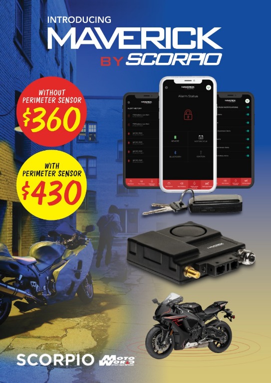 Scorpio Maverick Motorcycle Security Alarm Kit System for Malaysia Ride ...