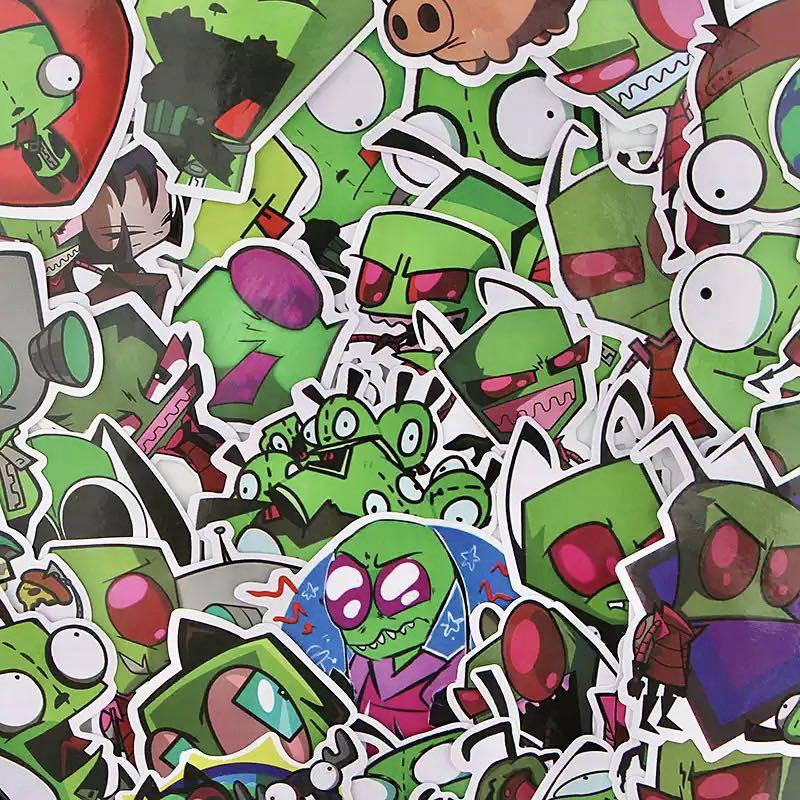 (Stickers) 35pc Invader Zim American Animated Series Nickelodeon ...