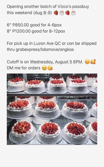 Vizco’s Strawbery Shortcake for Manila friends, Food & Drinks, Local ...