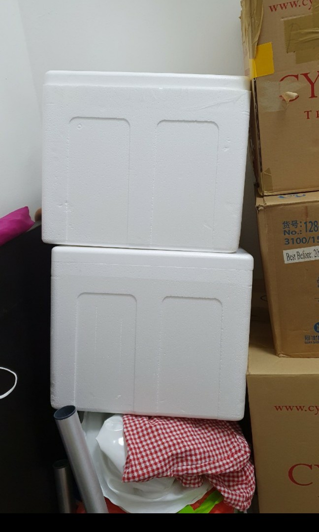 20 x big styrofoam boxes, Furniture & Home Living, Home Improvement ...