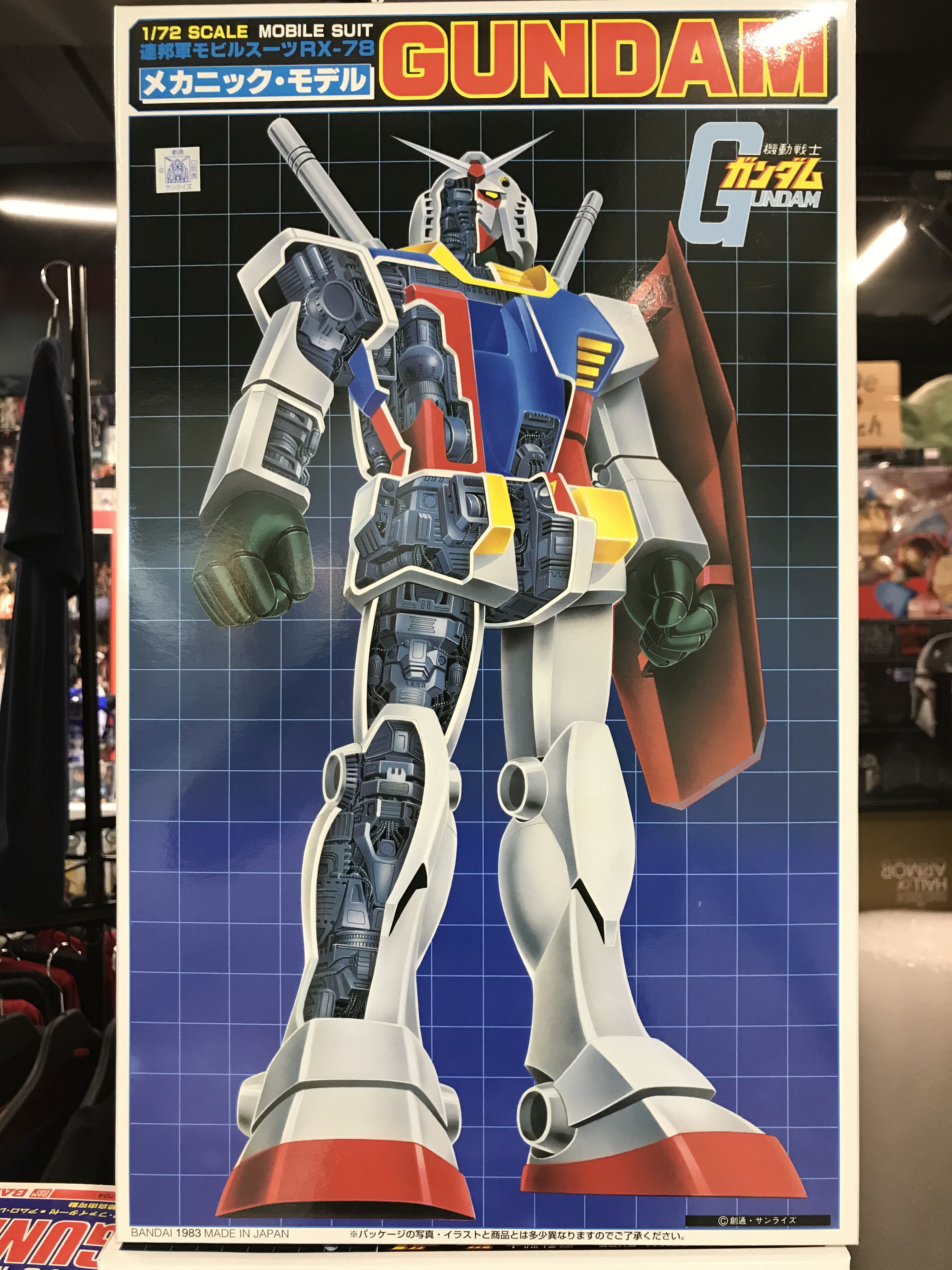 1/72 Scale Mobile Suit Gundam RX-78-2 Cutaway Mechanical Model Kit Rare ...