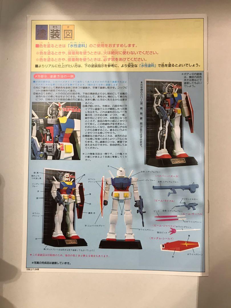 1/72 Scale Mobile Suit Gundam RX-78-2 Cutaway Mechanical Model Kit Rare ...