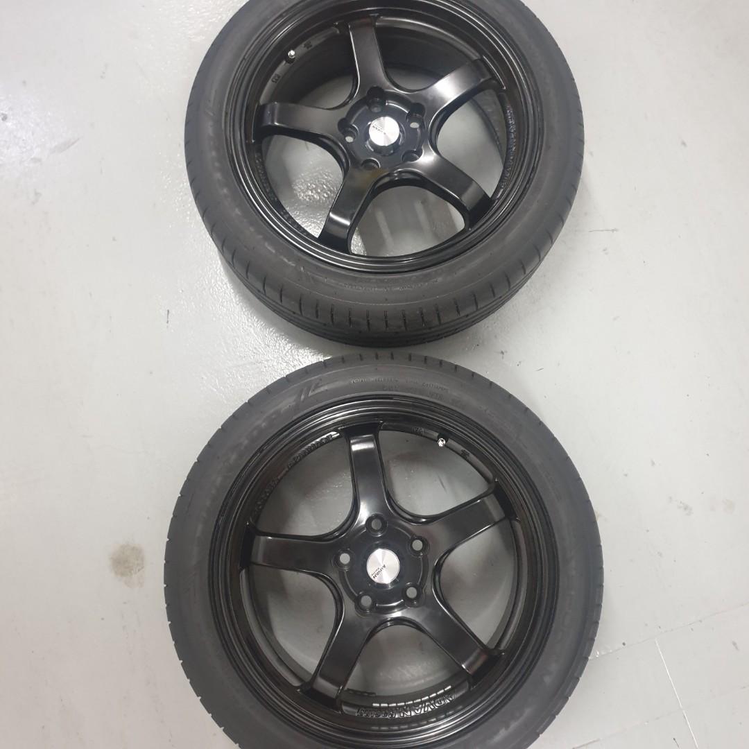 Advan Racing Rim 17inch only, Car Accessories, Tyres & Rims on Carousell