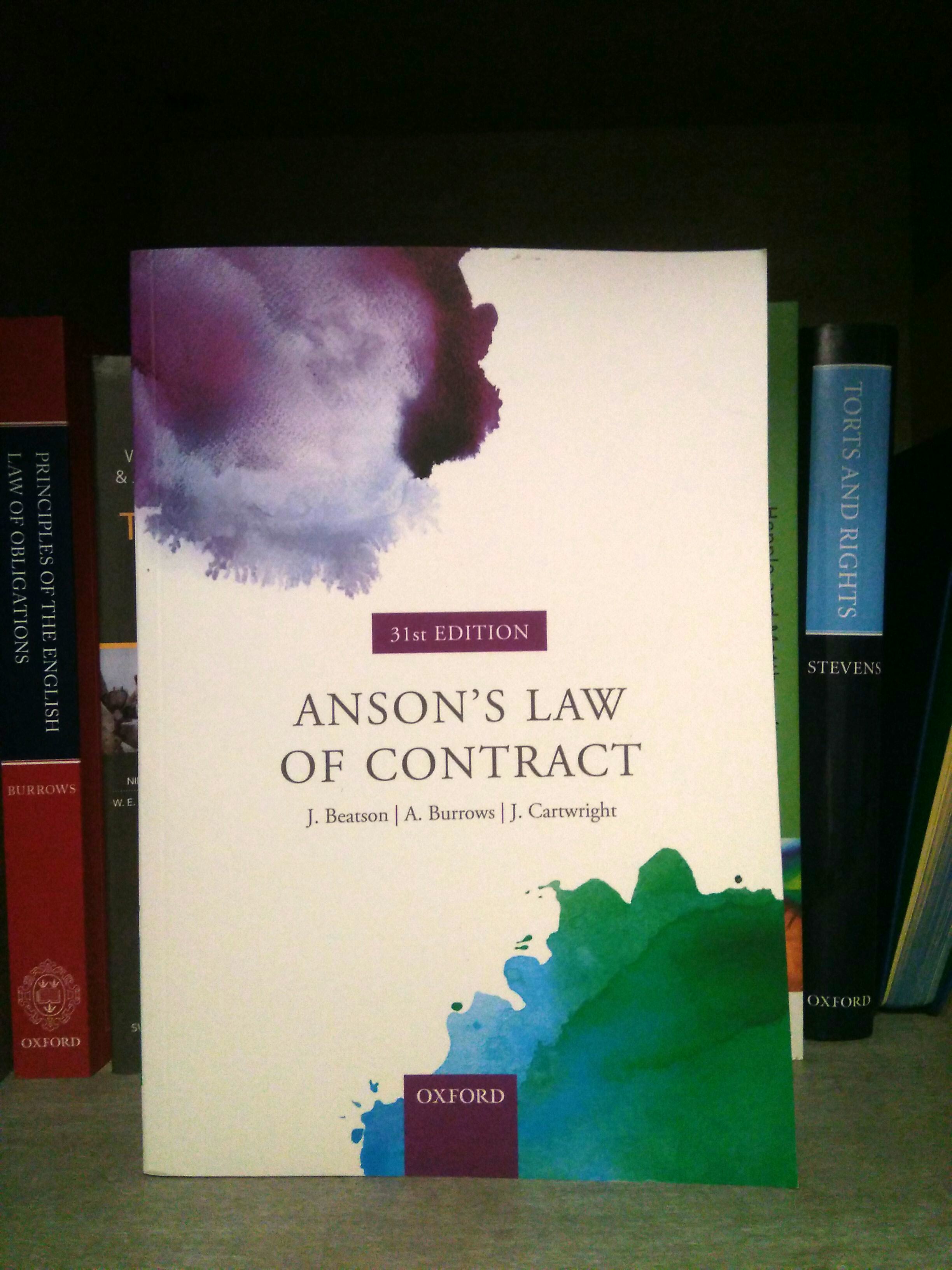Anson's law of contract (suitable for smu/ nus law), Computers & Tech ...