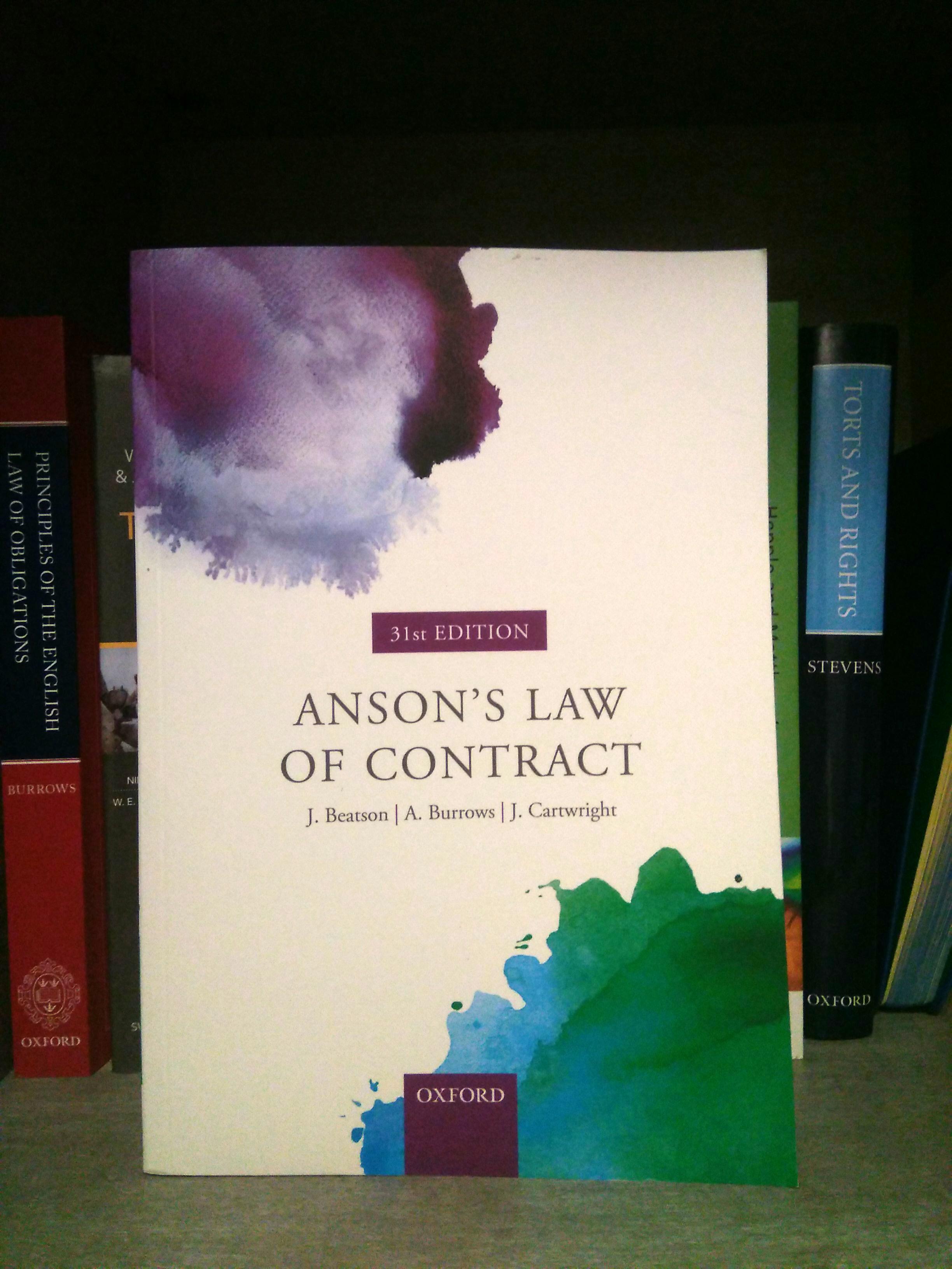 Anson's law of contract (suitable for smu/ nus law), Computers & Tech ...