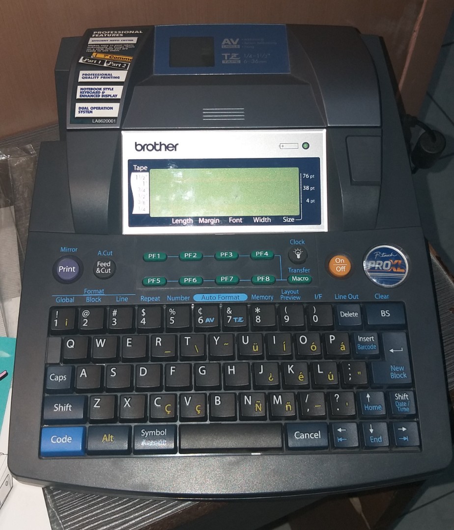 Brother PT 9600 Industrial Dual Operating Ptouch Labeling System ...