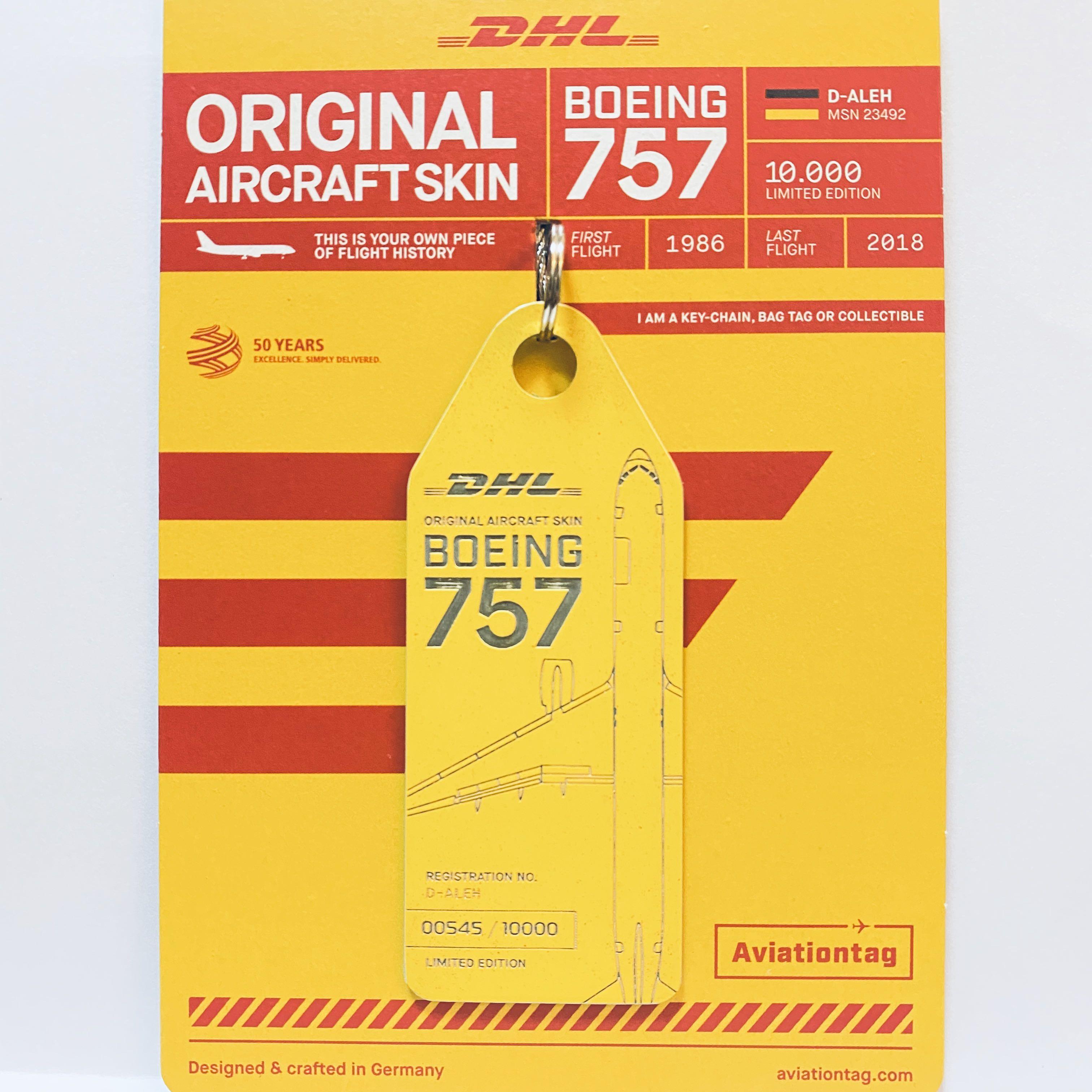 ️DHL x Aviationtag Edition ~ Boeing 757 Cargo plane (D-ALEH), 興趣及遊戲, 旅行 ...
