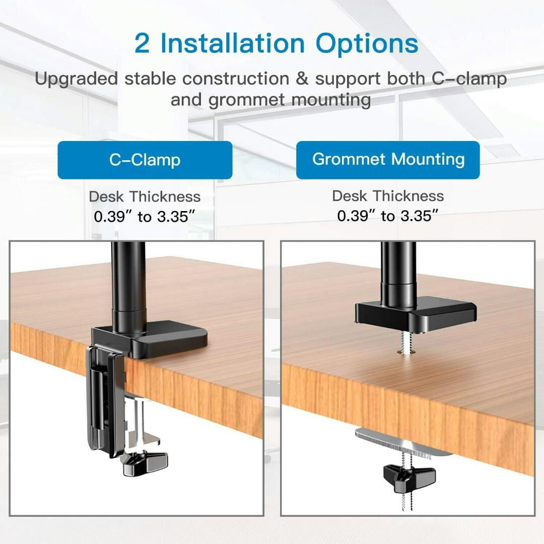 KALOC Single Arm Double Extension Gas-Strut Flexi Mount DS90 17-32 inch ...