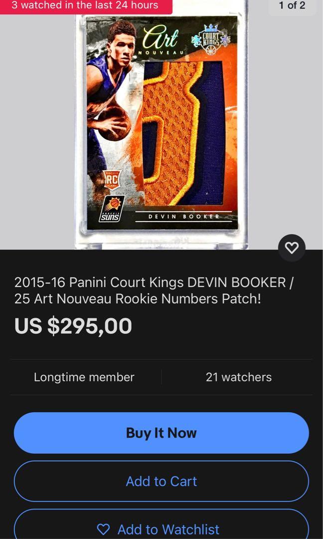 Kartu Basket Devin Booker Rookie Patch 24/25 Panini Court, Toys ...