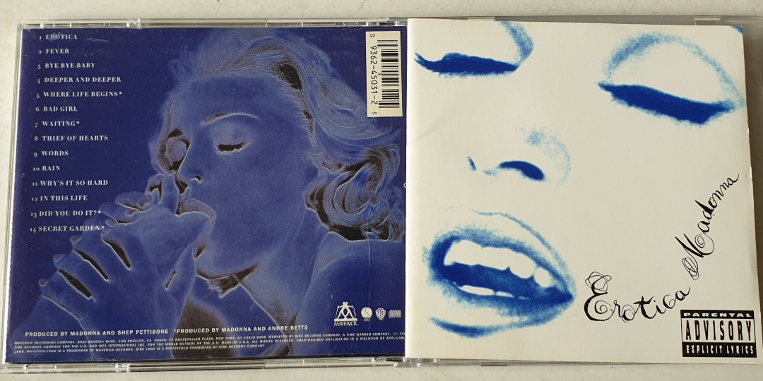 Madonna ~ Erotica, Hobbies & Toys, Music & Media, CDs & DVDs on Carousell