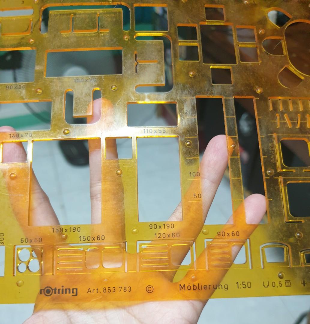 Rotring drawing/lettering templates, Computers & Tech, Office ...