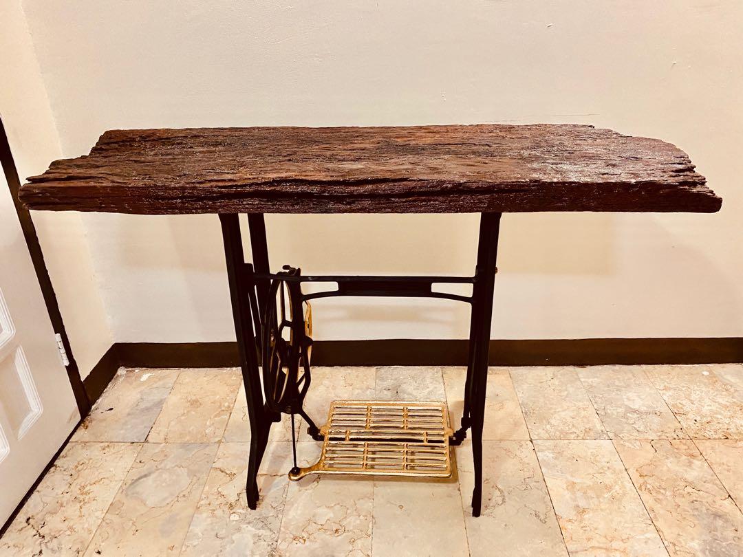 Rustic Console Table Narra Slab, Furniture & Home Living, Furniture, TV ...