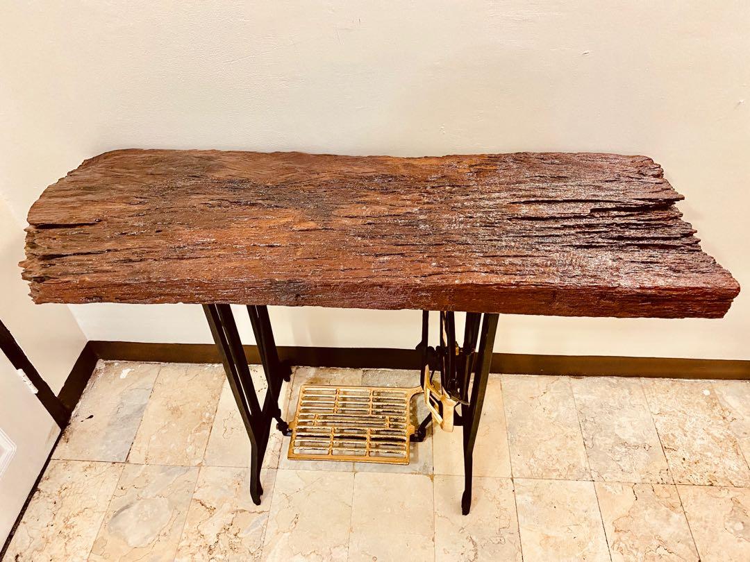 Rustic Console Table Narra Slab, Furniture & Home Living, Furniture, TV ...