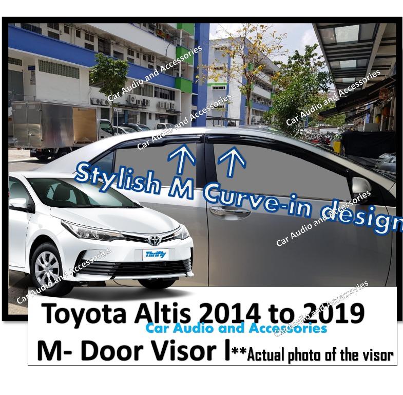 Toyota Altis Door Visor ** 2014 to 2019** - M style Curve in design ...