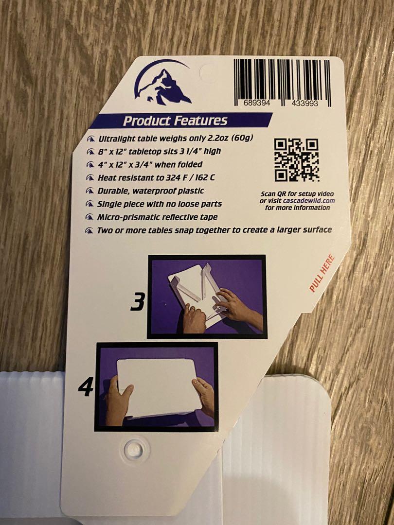 Ultralight folding table - Cascade Wild, Furniture & Home Living ...