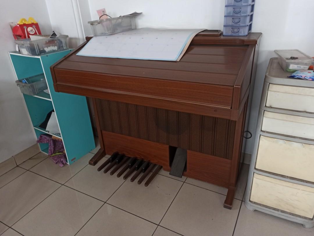 Yamaha electone c-605 organ piano bekas mulus body kayu, Musik & Media ...