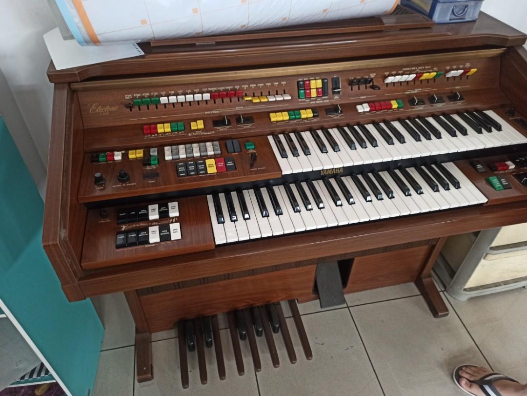 Yamaha electone c-605 organ piano bekas mulus body kayu, Musik & Media ...