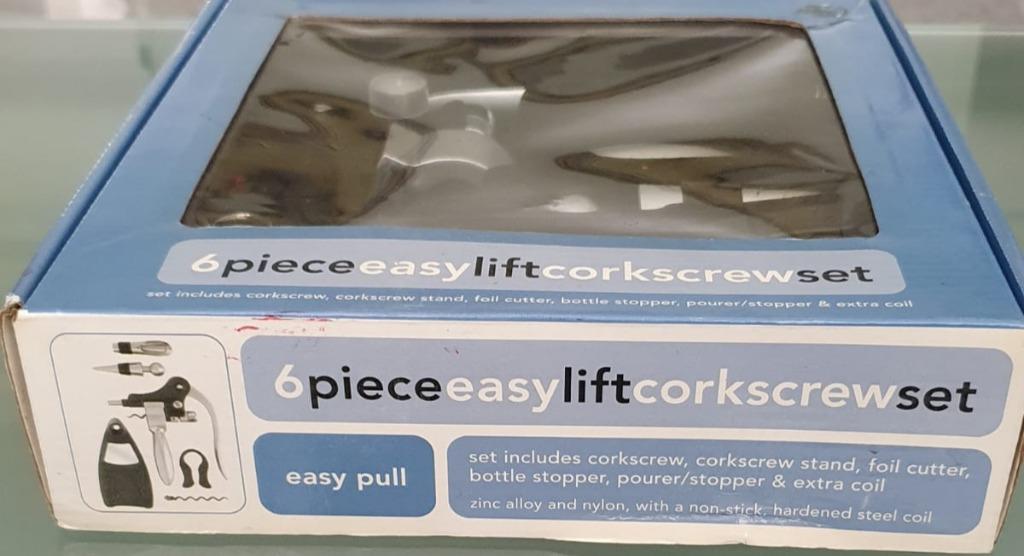 6 piece Easy Lift Corkscrew Set, Furniture & Home Living, Kitchenware ...