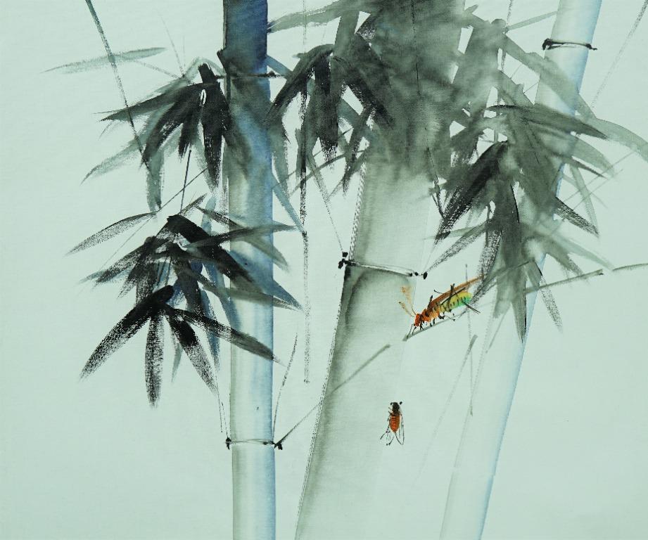 Bamboo and Birds 竹鸟图 Feng Shui Oil Painting, Hobbies & Toys, Stationery ...