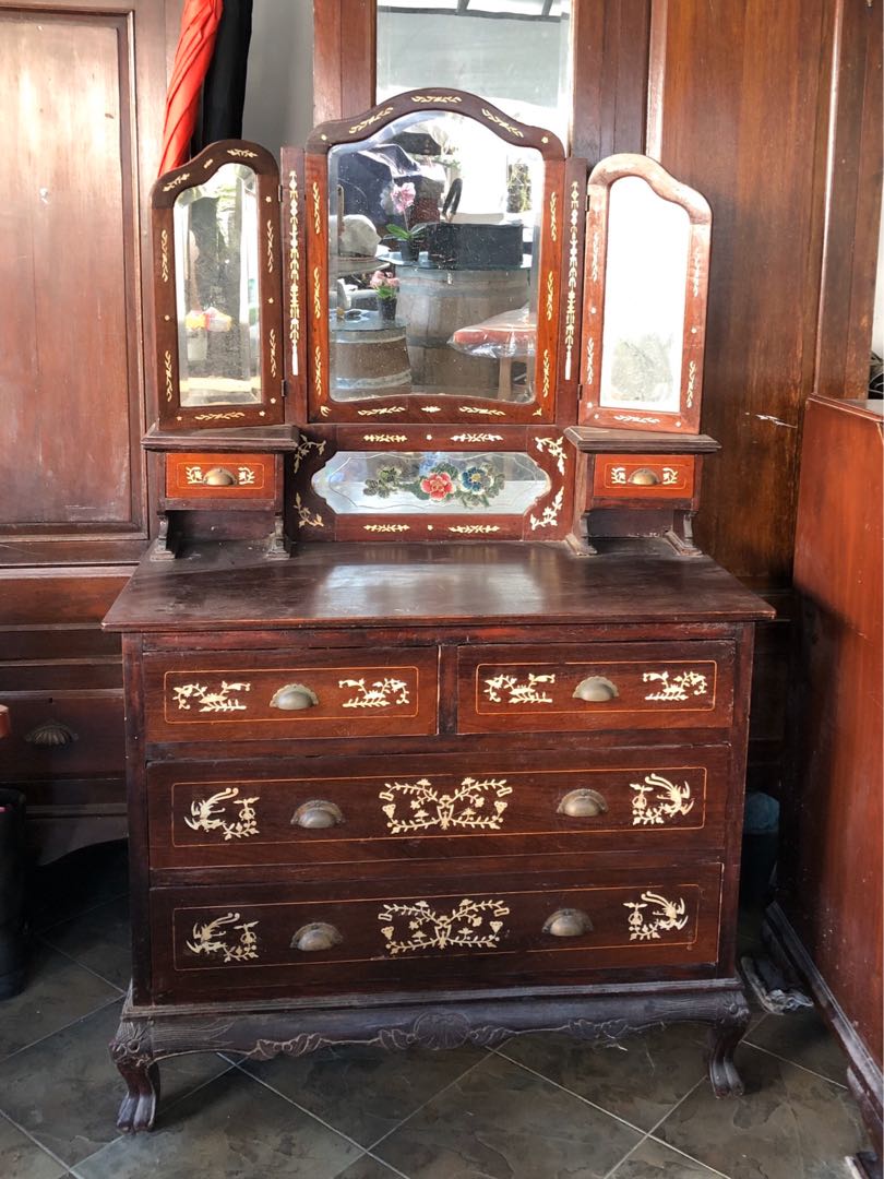 Peranakan chinese dresser, Furniture & Home Living, Furniture, Tables ...