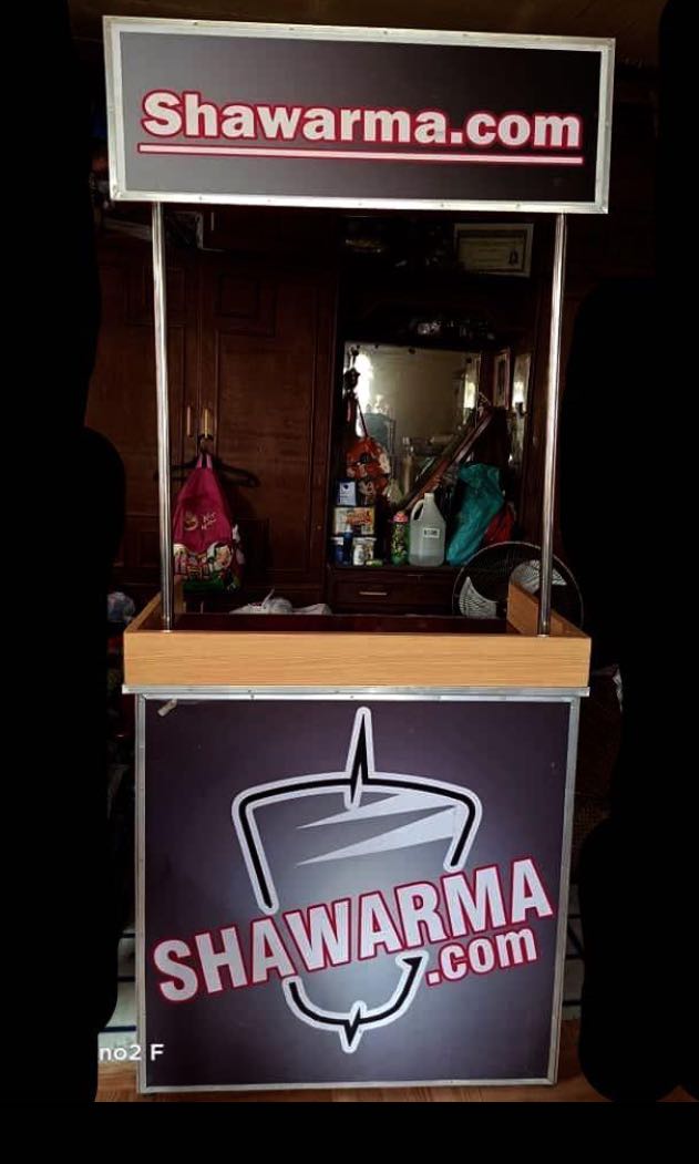 Collapsible shawarma food cart, Food & Drinks, Beverages on Carousell