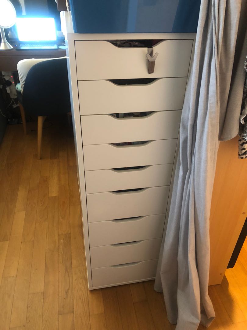 Ikea Alex 9 Drawer Unit, Furniture & Home Living, Furniture, Shelves ...