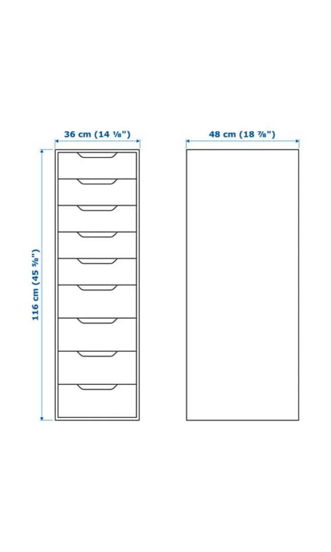 Ikea Alex 9 Drawer Unit, Furniture & Home Living, Furniture, Shelves ...