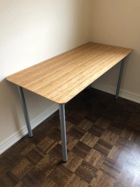 IKEA HILVER Table top - bamboo with legs, Furniture & Home Living ...