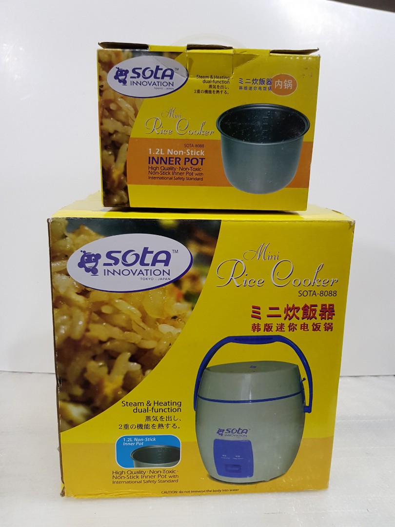 Japan Sota electric mini rice cooker, TV & Home Appliances, Kitchen ...